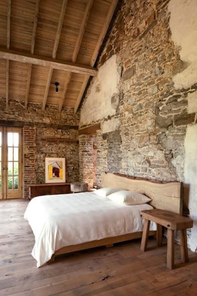 Rustic Brick and Stone Looks Great in the Bedroom | Artisan Crafted ...
